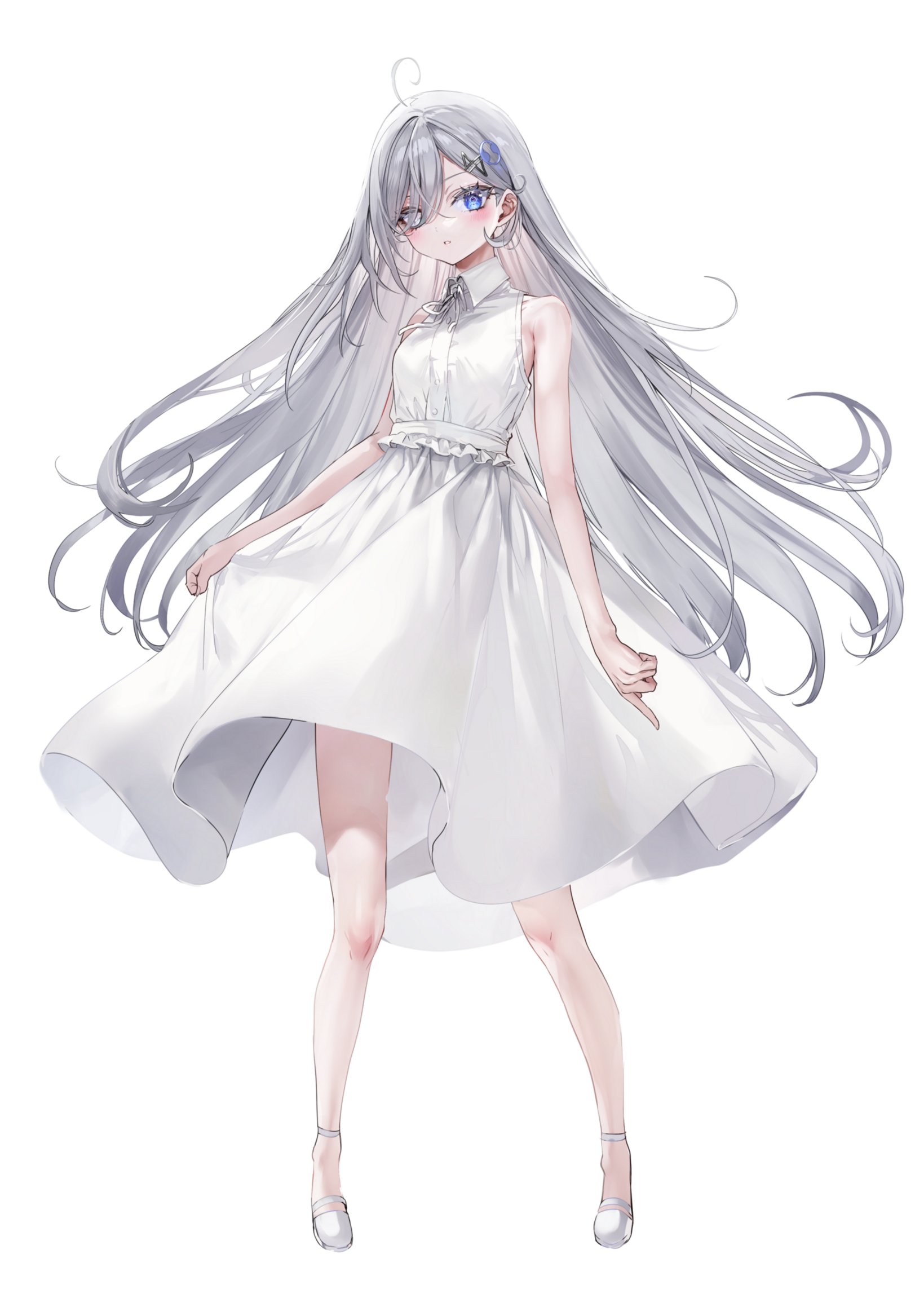 nekometaru shibou yuugi de meshi wo kuu. yuuki (shibou yuugi) dress heterochromia skirt lift ...